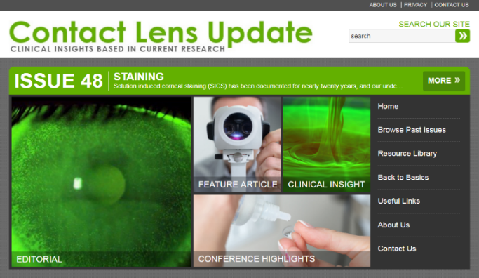 Contact Lens Update Issue 48 Focuses on Solution Induced Corneal ...